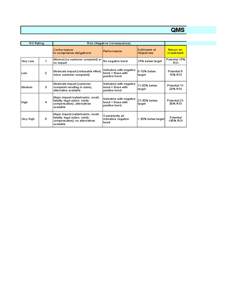 RO Register Format Blank - Copy | Governance | Risk