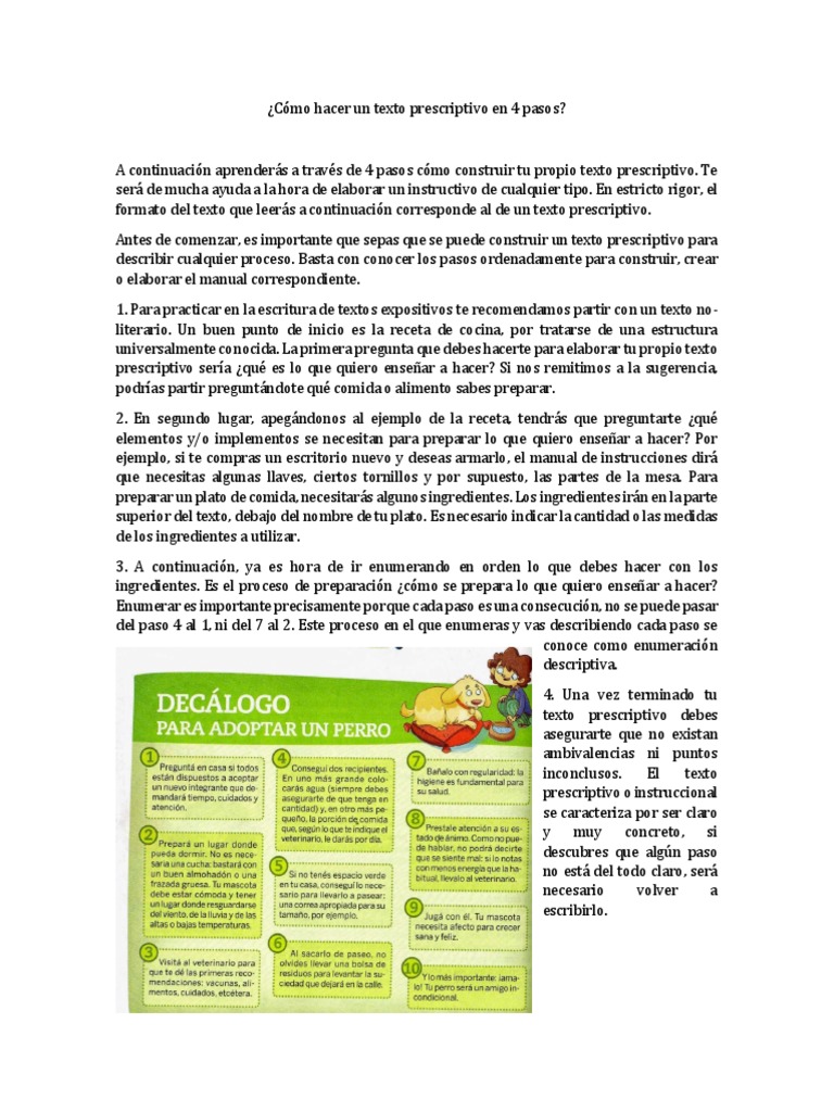 Cómo Hacer Un Texto Prescriptivo en 4 Pasos | PDF | Lobo gris | Perros