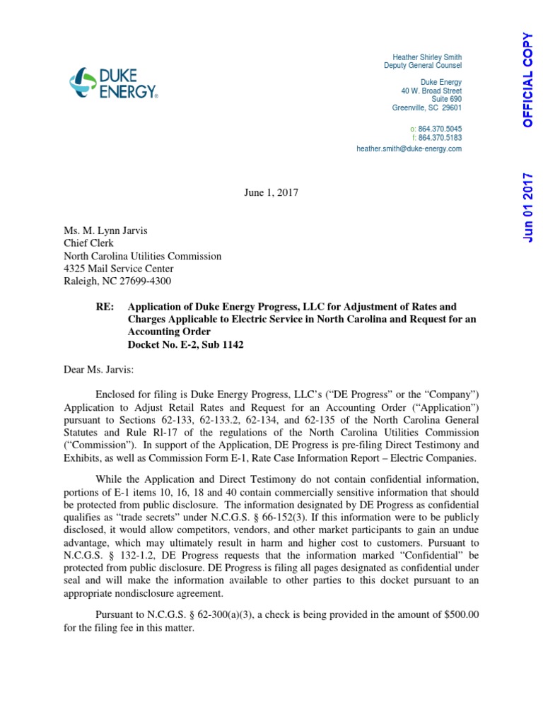 Duke Energy Progress Proposal For The Carolinas | PDF | Electrical Grid ...