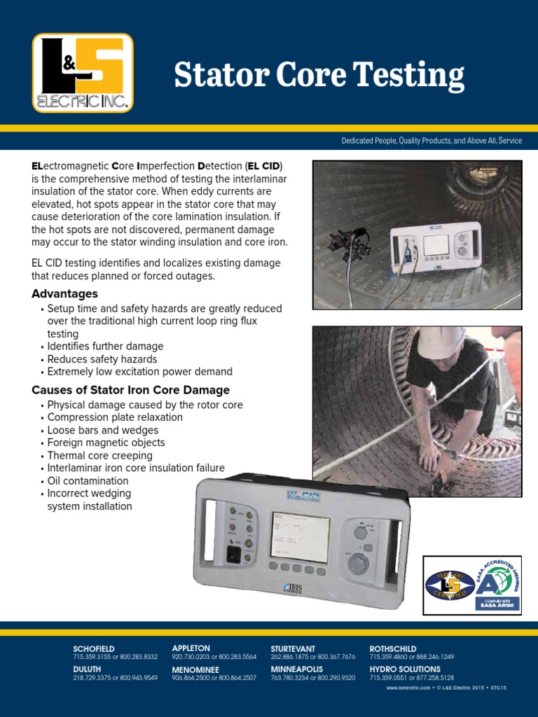 Stator Core Testing | PDF | Physical Quantities | Machines