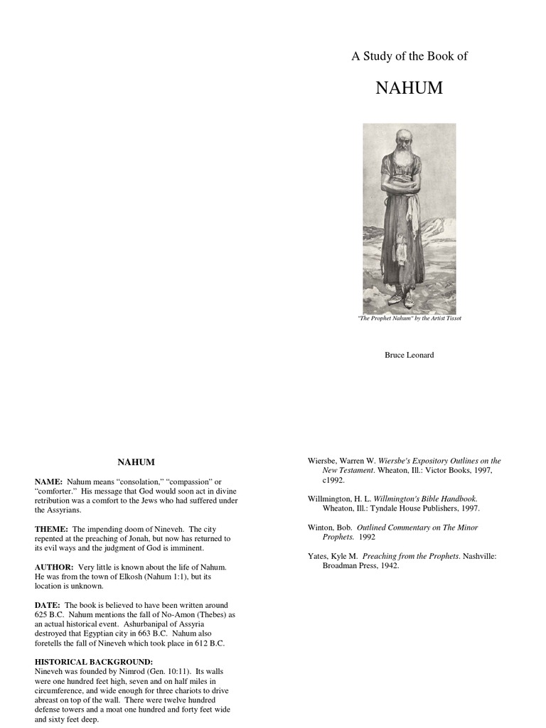 Nahum: A Study of The Book of | PDF | Books Of Kings | Books Of The ...