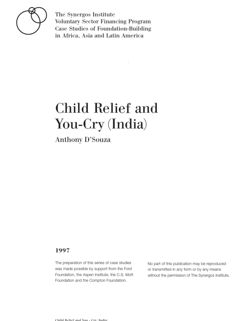 Child Relief and You-Cry (India) : A Case Study | Download Free PDF ...