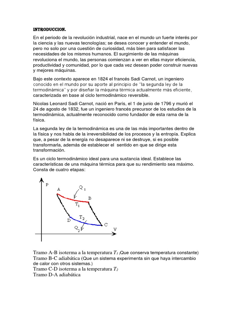 Ciclo de Carnot | PDF | Termodinámica | Química
