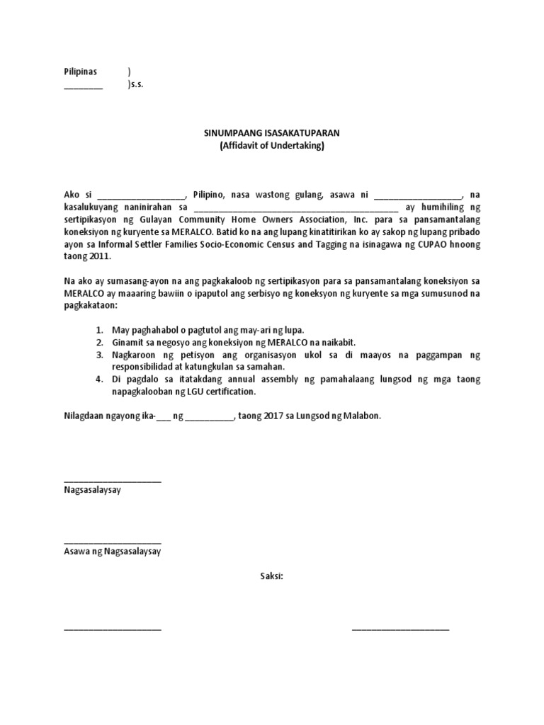 Oath of Undertaking | PDF