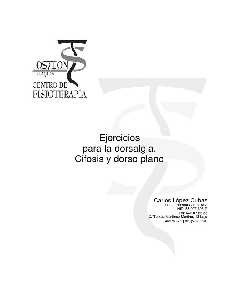 Dorsalgia Ejercicios PDF | PDF | Rodilla | Codo