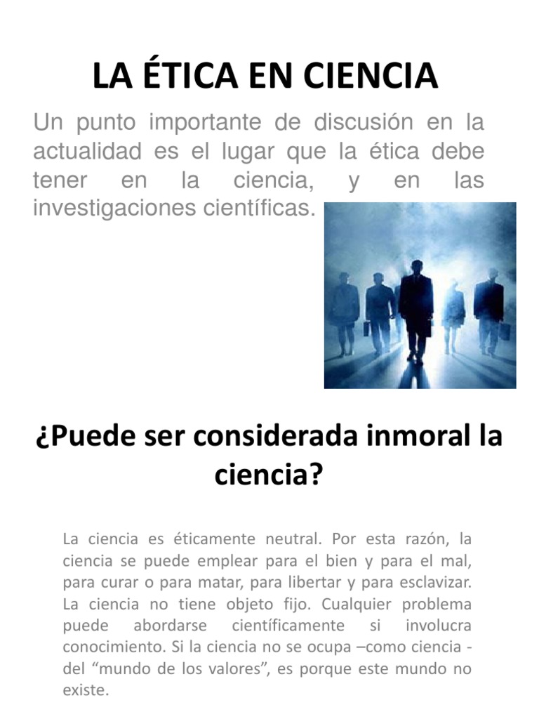 Ética en la ciencia y experimentación humana | PDF | Science | Moralidad