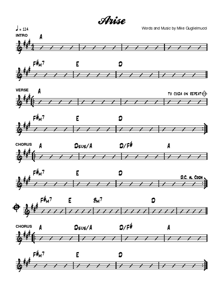 Arise Chart | PDF | Song Structure | Recorded Music