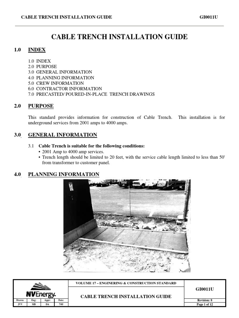 Cable Trench Installation Guide PDF | PDF | Structural Steel | Building ...