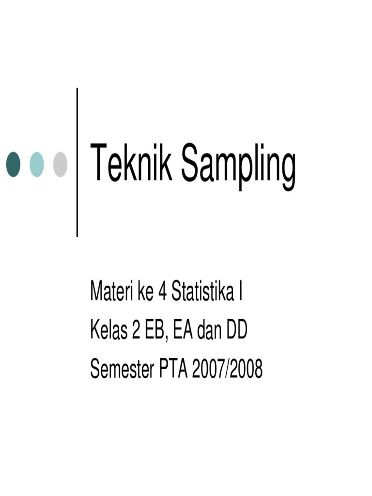 Teknik Sampling PDF | PDF