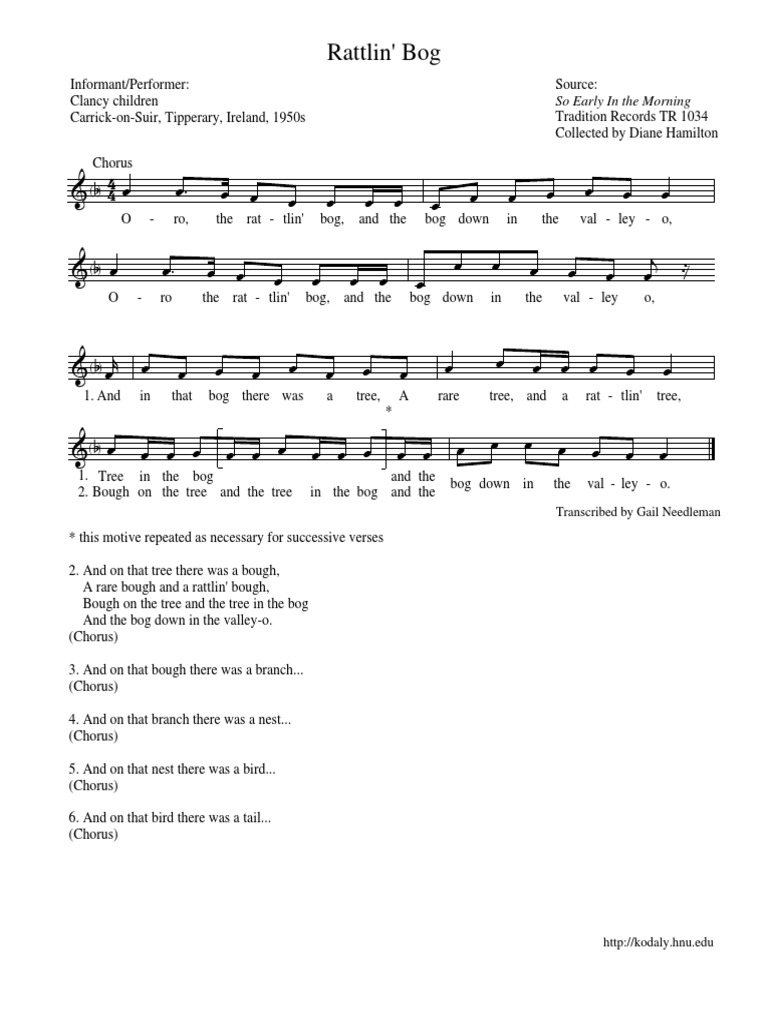 Rattlin Bog | Download Free PDF | Musical Forms | Songs