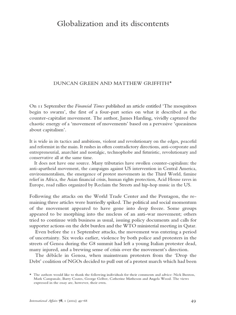 Globalization and Its Discontents | Download Free PDF | Globalization ...