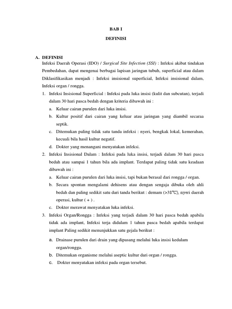 PANDUAN Pencegahan Infeksi Daerah Operasi | PDF | Sains & Matematika