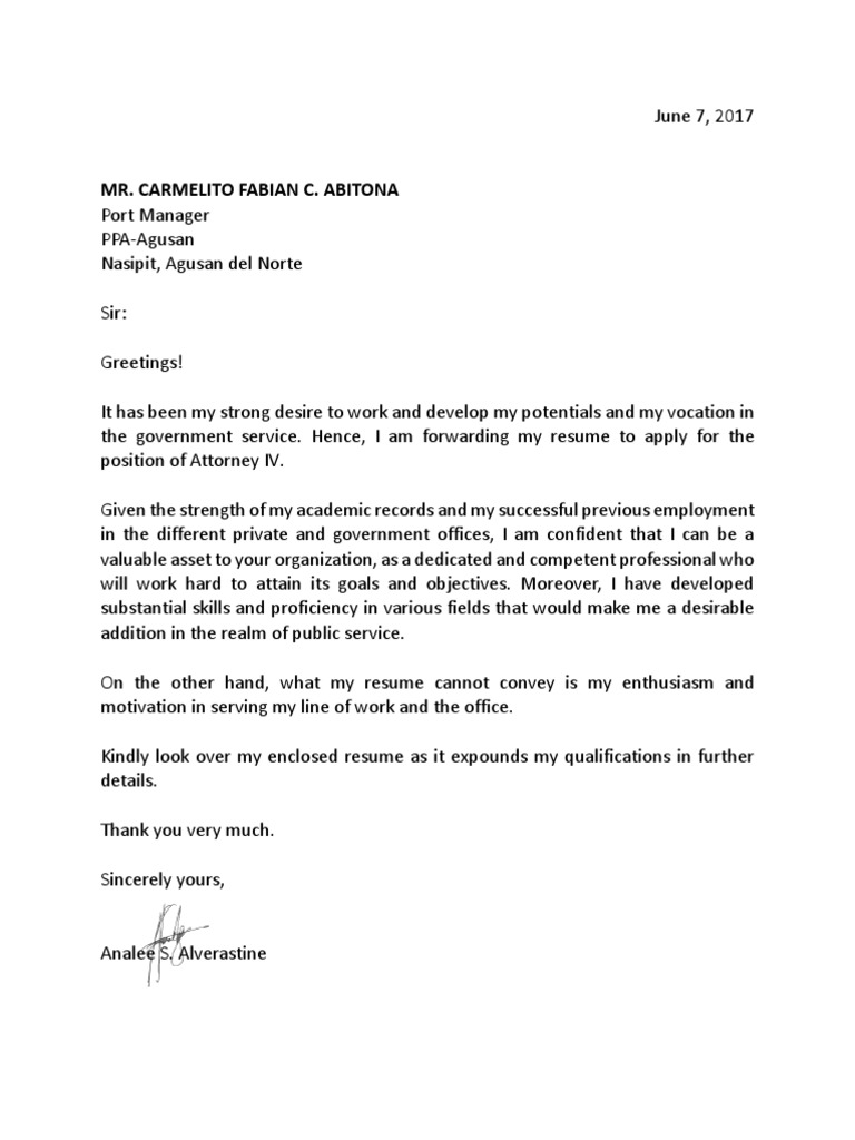 Application Letter Ppa | PDF