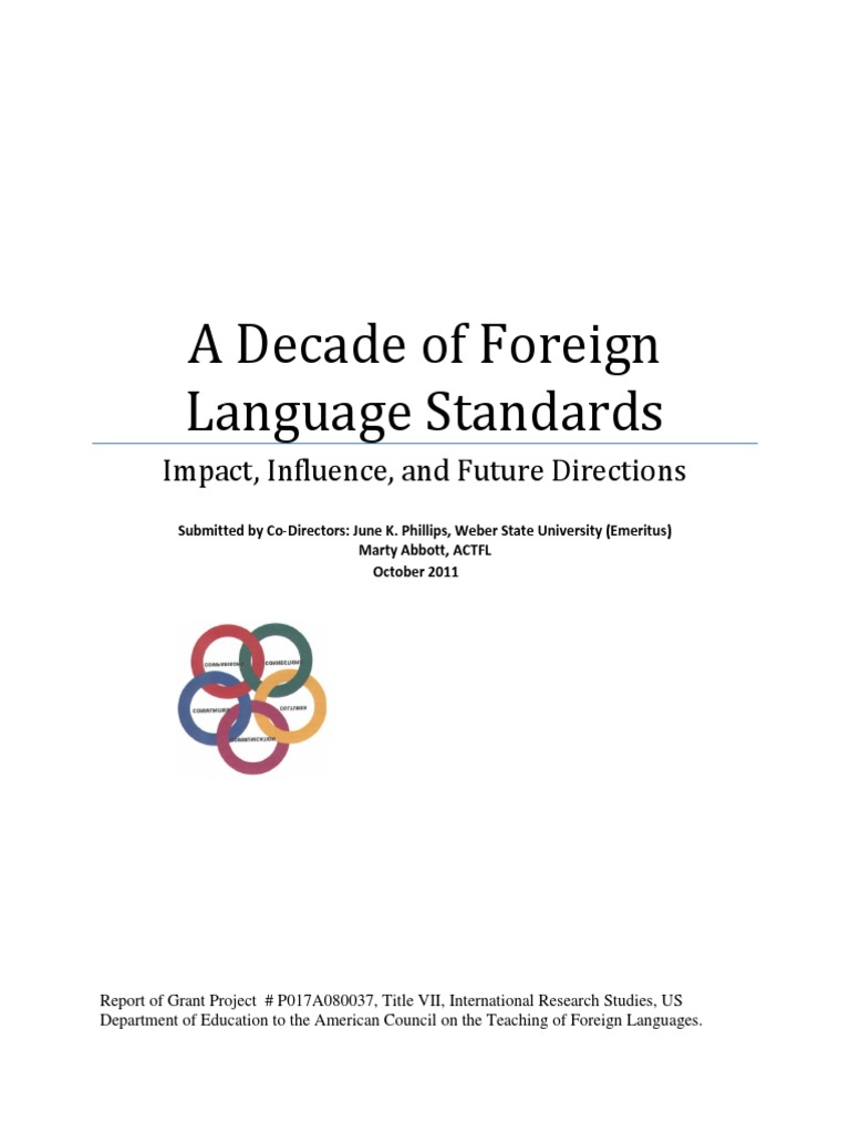 A Decade of Foreign Language Standards (Impact, Influence and Future ...