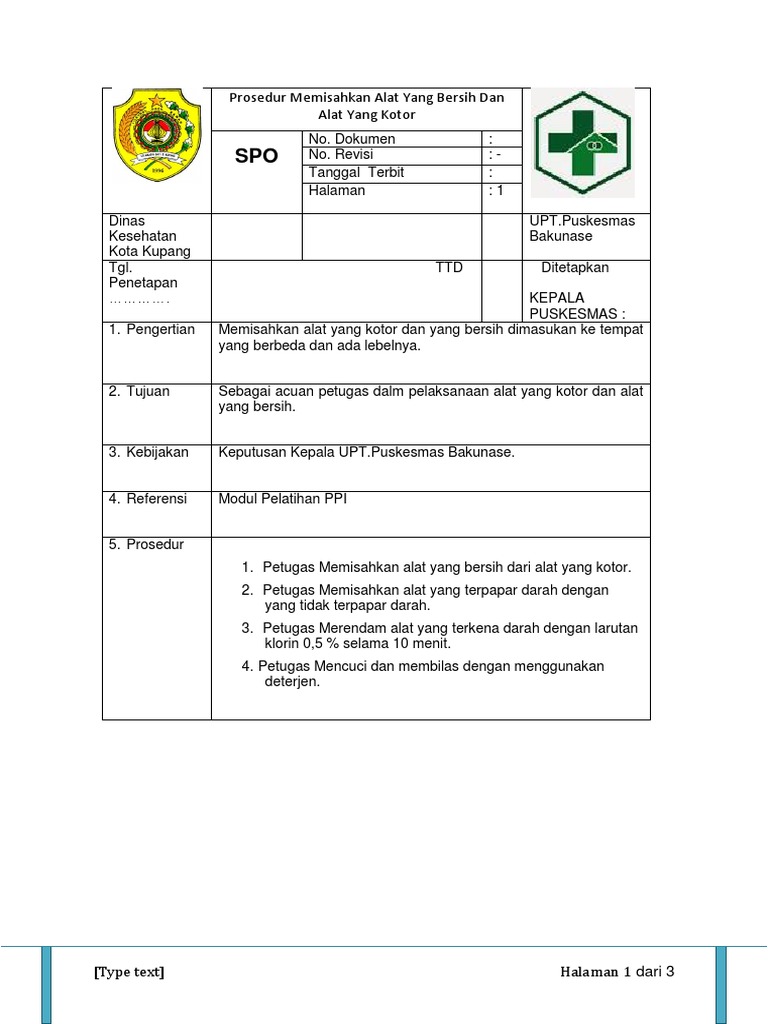 Contoh SOP Pendaftaran | PDF