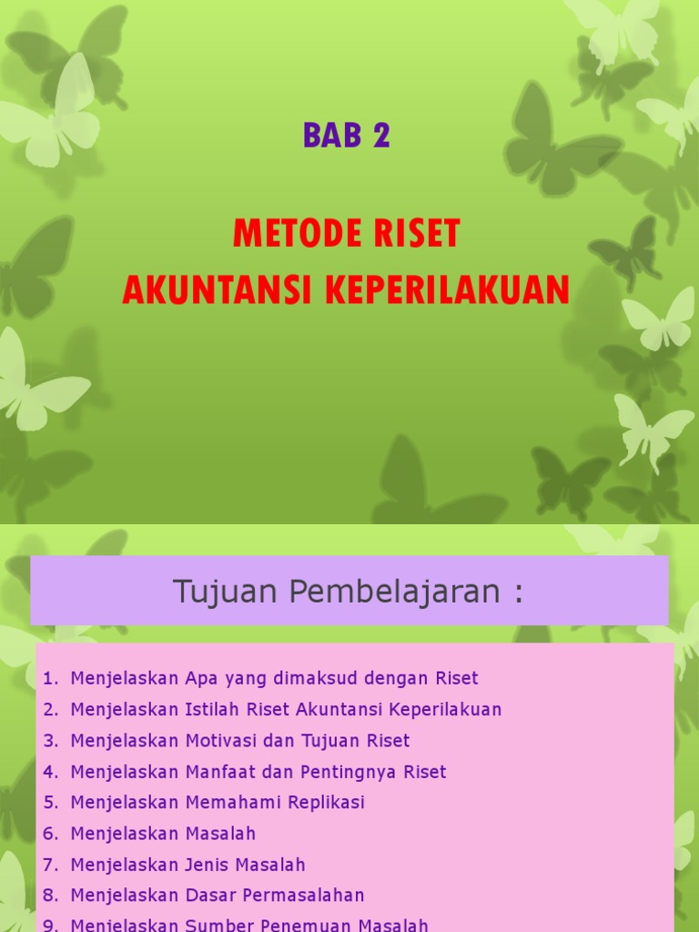 Bab 2 - Metode Riset Akuntansi Keperilakuan | PDF | Karier & Perkembangan