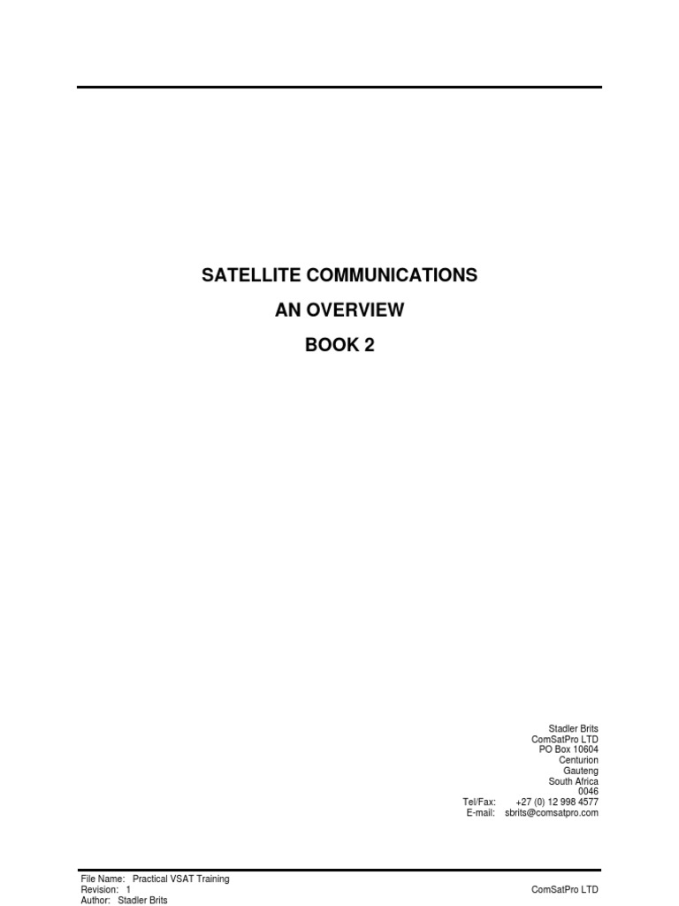 Practical VSAT Applications Overview | PDF | Very Small Aperture ...