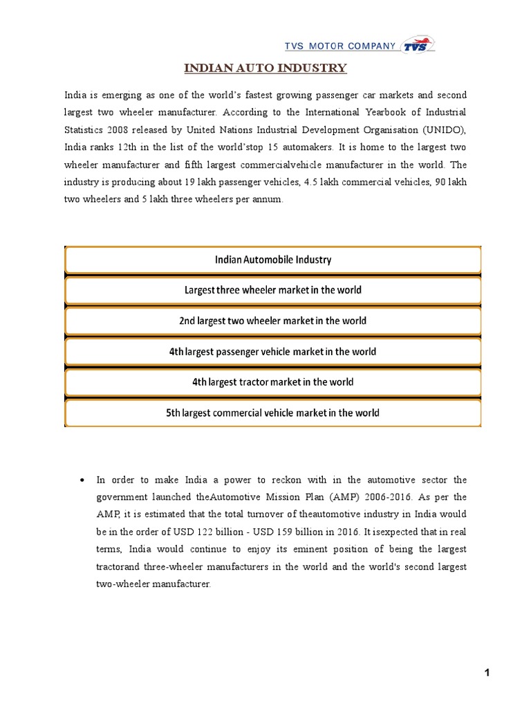 Tvs Report | Download Free PDF | Motorcycle | Automotive Industry
