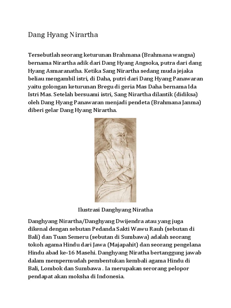 Dang Hyang Nirartha | PDF