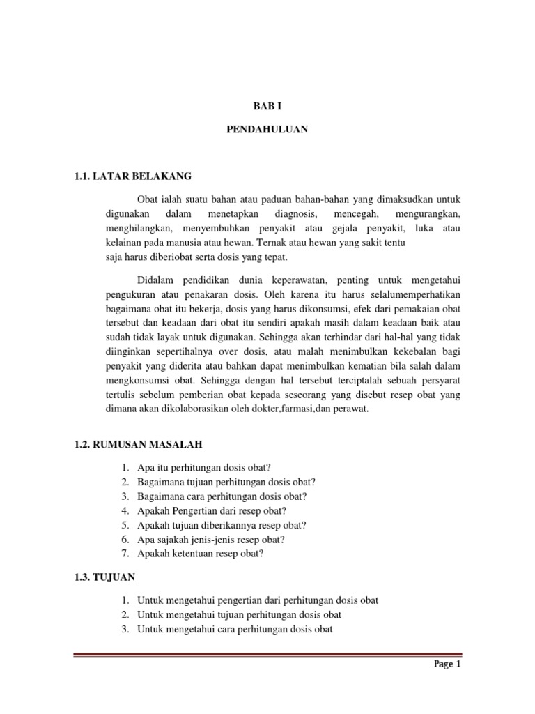 Perhitungan Dosis Obat Fix | PDF