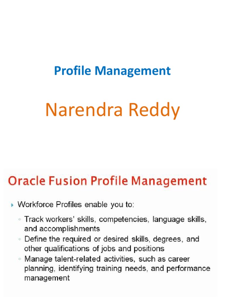 Profile Management | PDF