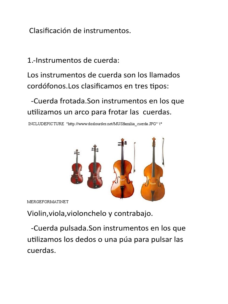 Clasificación de Instrumentos 2 | PDF | Instrumentos musicales ...