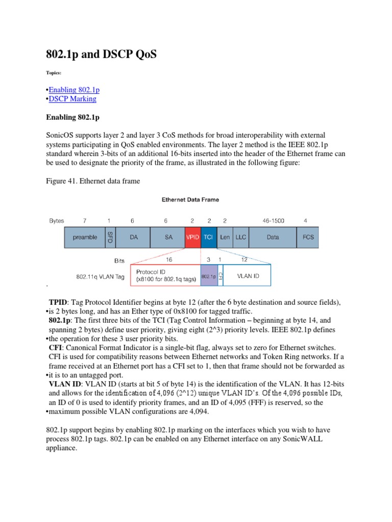 DSCP & Vlan Priority | PDF | Network Interface Controller | Quality Of Service