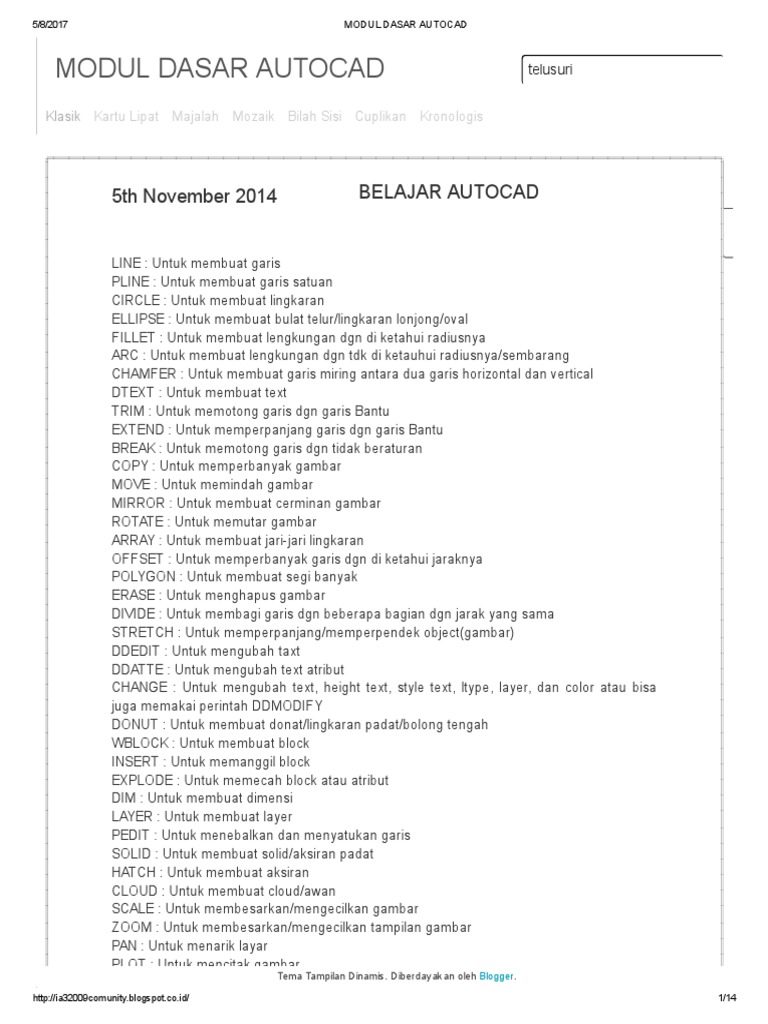 Modul Dasar Autocad | PDF