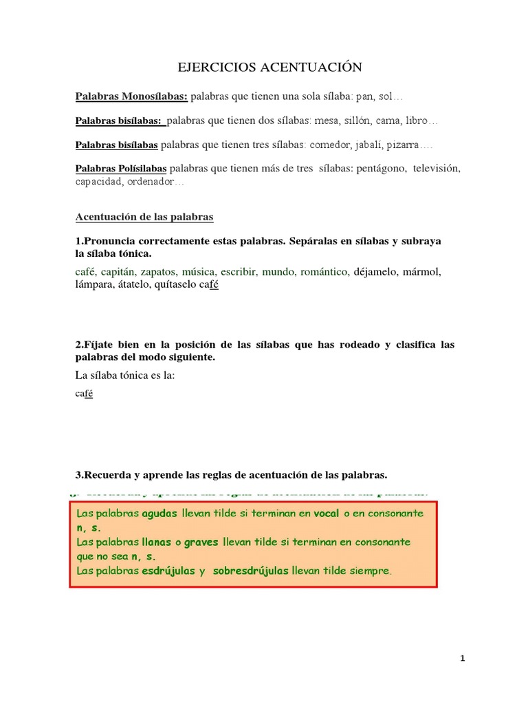 Ejercicios de Acentuación 6° Primaria | PDF | Hogar, jardinería y ...