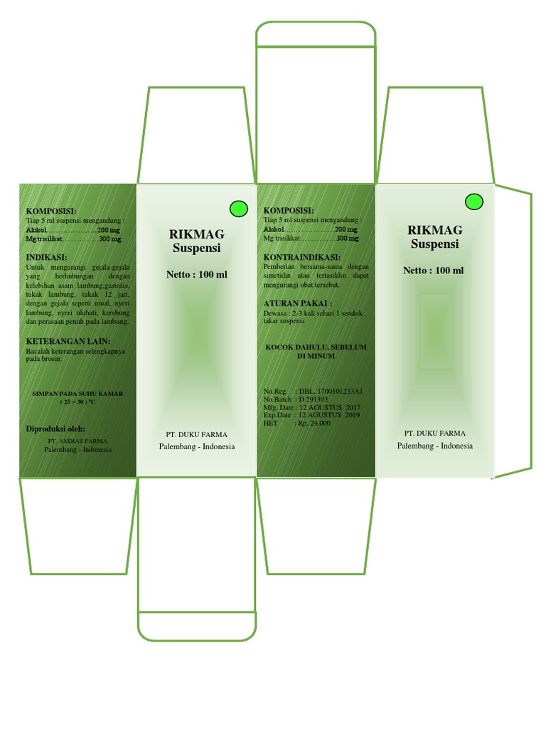 Kotak Obat Sediaan Suspensi | PDF