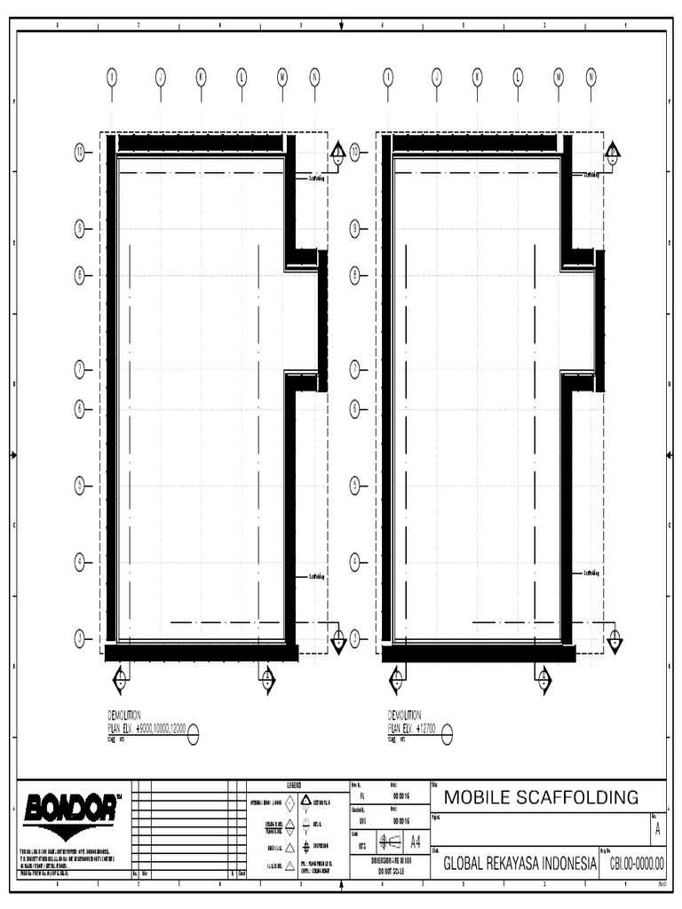 Denah Mobile Scaffolding PDF | PDF | Buildings And Structures ...
