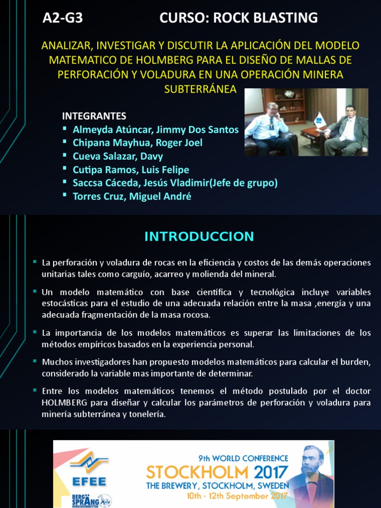 Modelo de Holmberg | PDF | Perforar | Material explosivo