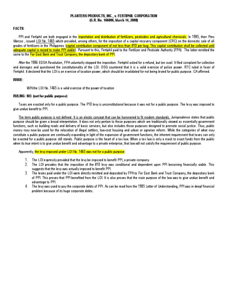 Bia Tax Digests 3 | PDF | Nullification (U.S. Constitution) | Taxes