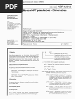 Tabela de Rosca NPT: Dimensões e Especificações | PDF