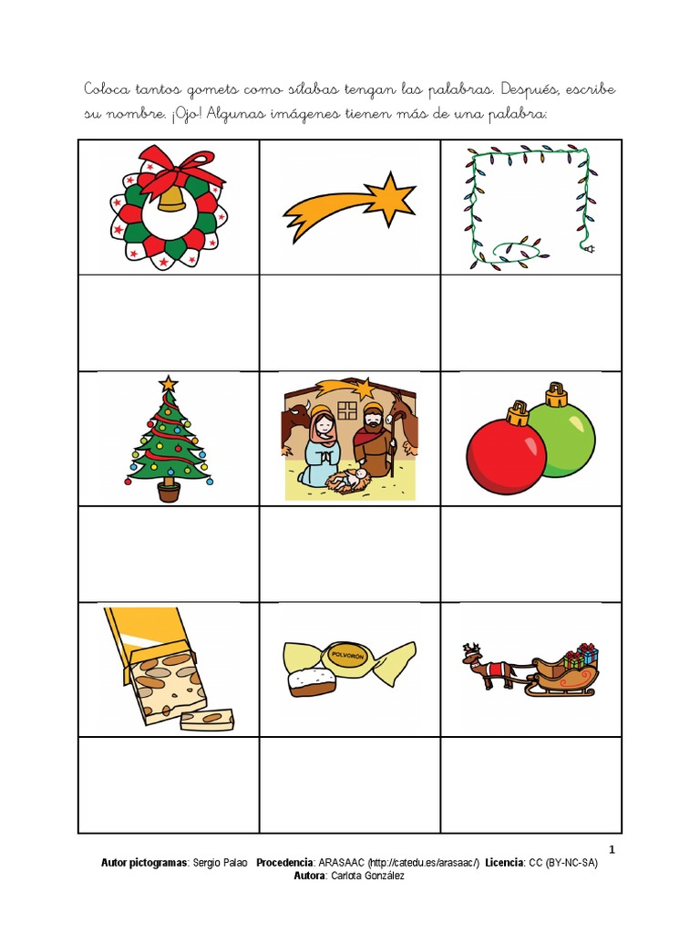 Conciencia Fonologica Navidad | PDF | Lingüística | Fonología