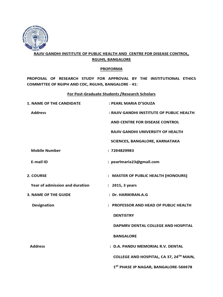 Rguhs Performa | PDF | Health Care | Psychology