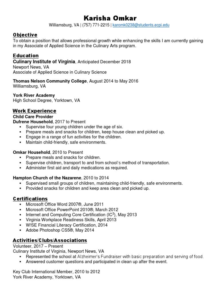 Resume Karisha Omkar | PDF | Wellness