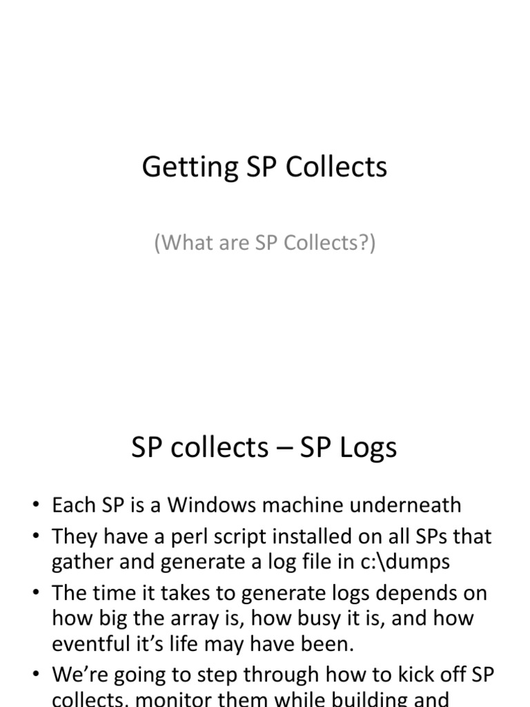 Getting SP Collects | PDF | Command Line Interface | Scripting Language
