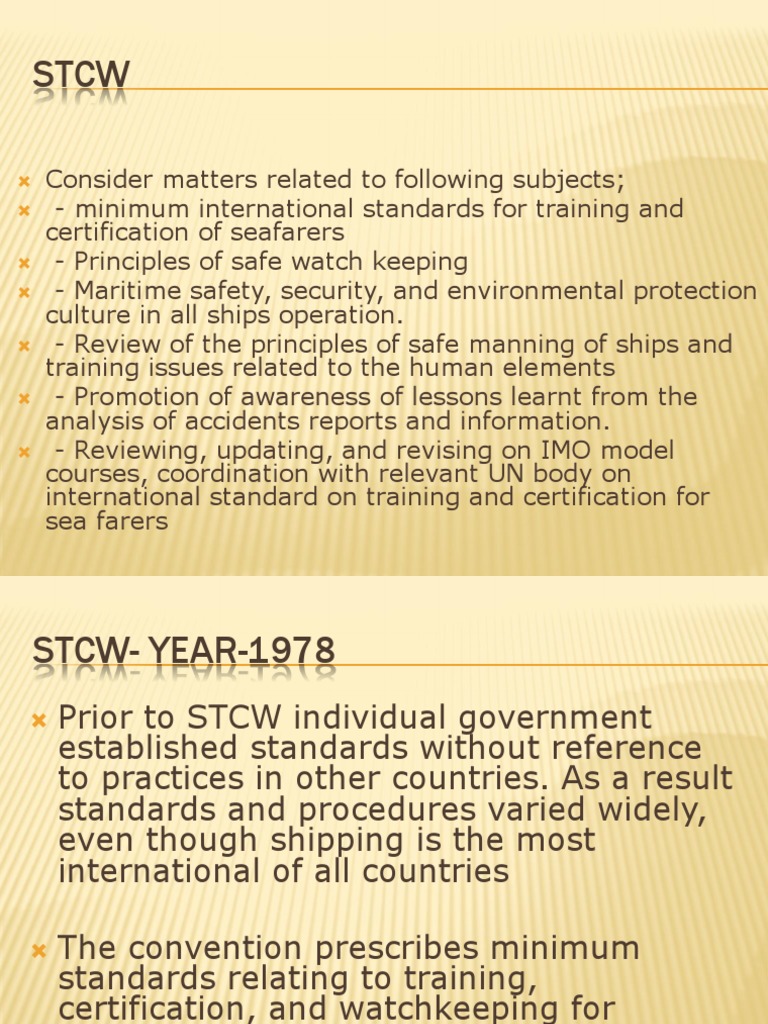 STCW | PDF | Oil Tanker | Regulatory Compliance