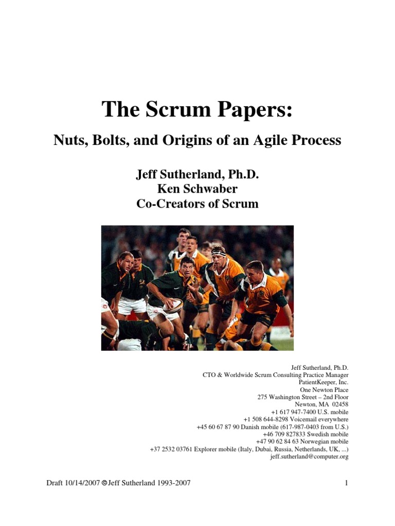 The Scrum Papers:: Nuts, Bolts, and Origins of An Agile Process | PDF ...