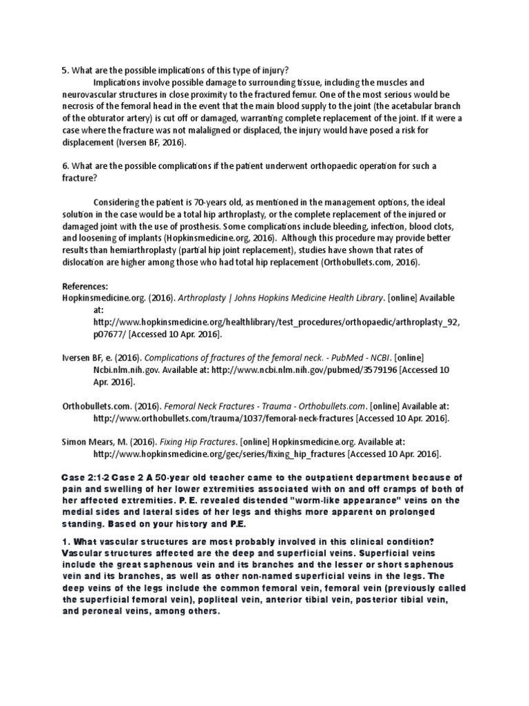 Anatomy PBL Lower Extremities 1 | PDF | Varicose Veins | Vein