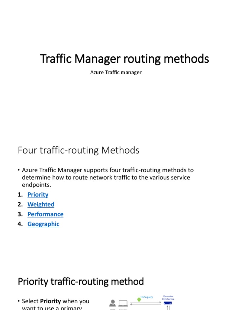 Traffic Manager Routing Methods | PDF | Business