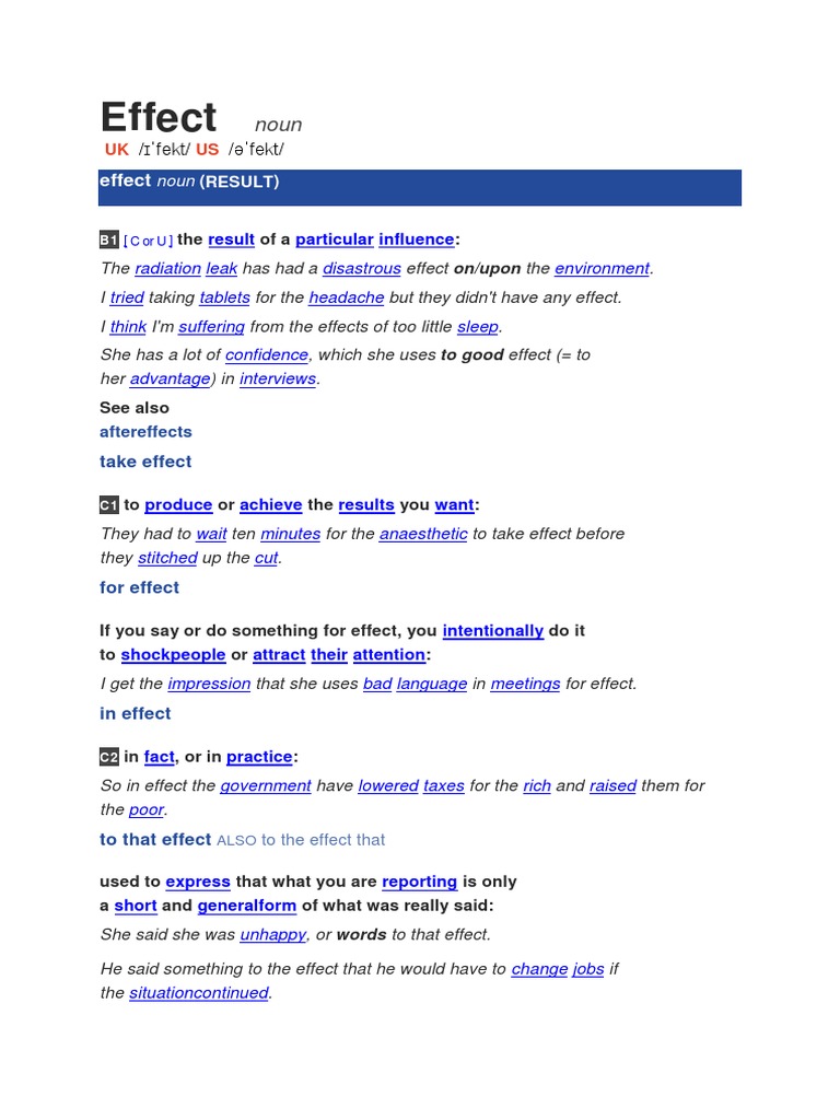 Effect Noun | PDF