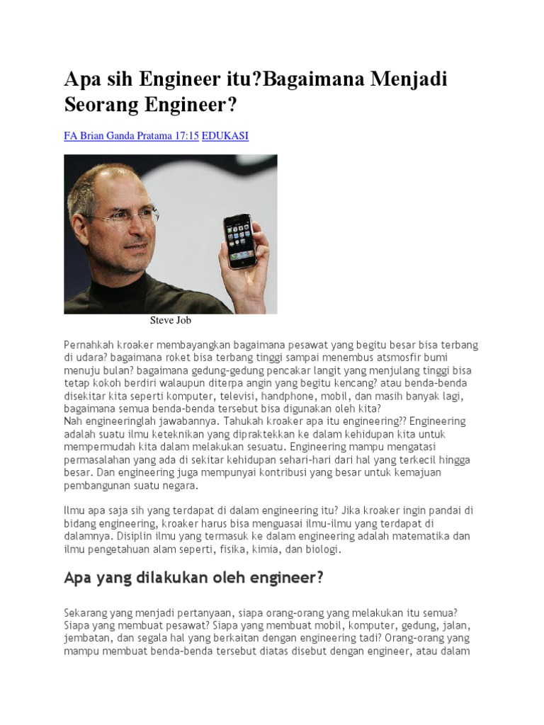 Apa Sih Engineer Itu | PDF | Komputer