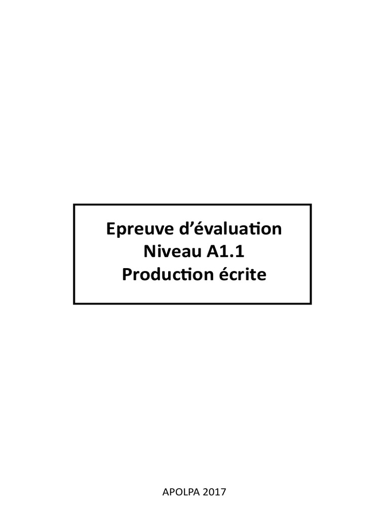 Évaluation de production écrite A1.1 | PDF | Facture | Données personnelles