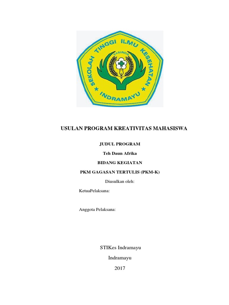 Usulan Program Kreativitas Mahasiswa 2017 | PDF Usulan Program Kreativitas Mahasiswa 2017 | PDF