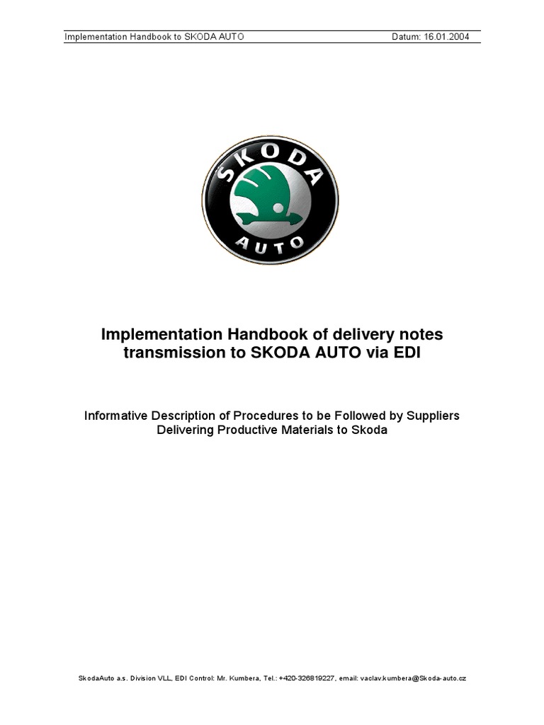 SKODA ASN-ig en | PDF | Electronic Data Interchange | Computer Data