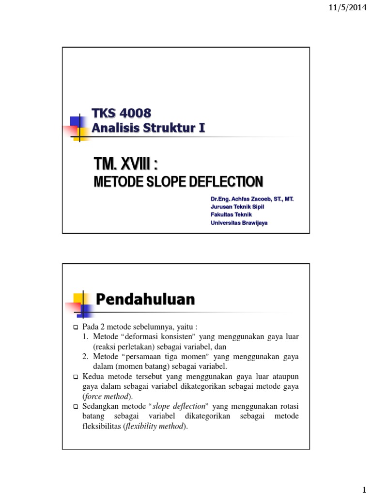 PP .Metode Slope Deflection PDF | PDF