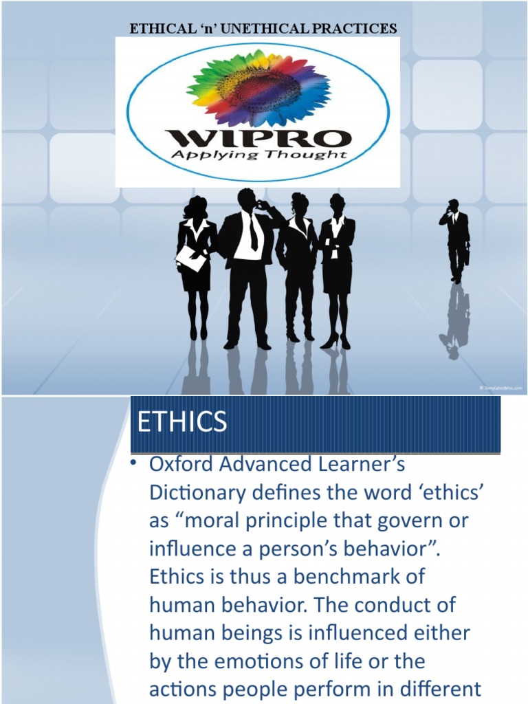 Wipro: Ethics and Practices | PDF | Business | Economies