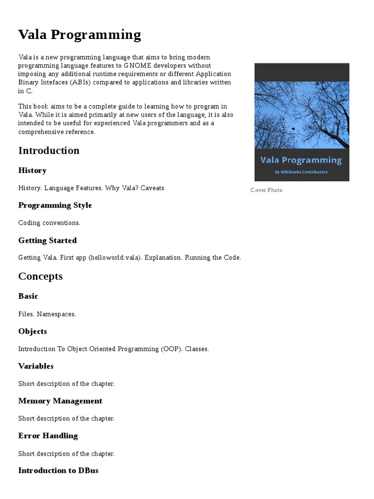 Vala Programming | PDF | Computers